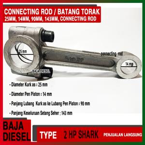 Jual Connecting Rod / Stang piston Mesin Compressor Angin FETCH 2 HP ...
