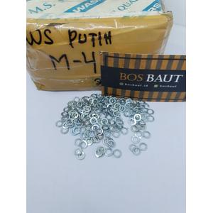 Jual Ring Veer Besi Putih - Spring Washer Ukuran M4 ISI 10 PCS - Kota ...