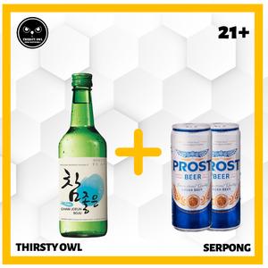 Jual Chamjoeun Soju Korea Original + 2 Kaleng Prost Beer = Soju Bomb ...