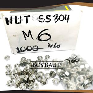 Jual Mur M6 Stainless Steel SS304 (Kunci 10) - Kota Surabaya - Bos Baut ...
