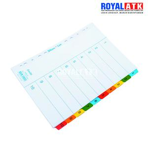 Jual Index Mylar Ukuran A4 1-10 Index (6240 00) Bantex - Kota Malang ...