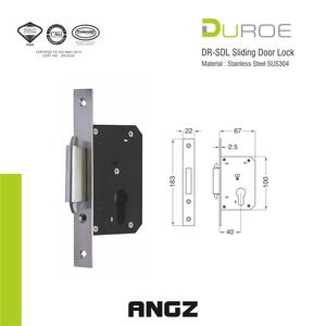 Jual DUROE LOCK BODY MORTISE PINTU GESER STAINLESS STEEL ANTI KARAT ...