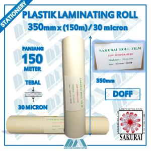 Jual PLASTIK LAMINATING FILM ROLL SAKURAI DOFF 350 MM X 150 M 30 MICRON ...