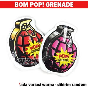 Jual mainan anak pop grenade prank bomb bag granat bom pencet injak ...