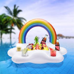 Jual ANG MST013 Inflatable Pool Float Rainbow Glitter Cloud Drink ...