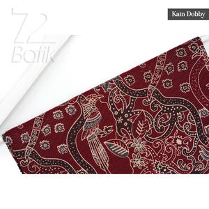 Jual KAIN BATIK DOBBY PREMIUM MOTIF BURUNG ASMAT MERAH MARON MARUN ...