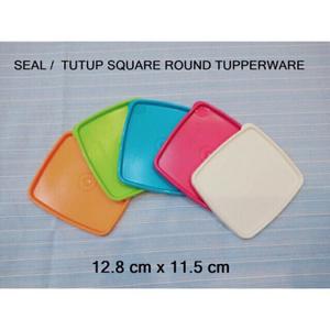 Jual Sale! Seal Square Round Tupperware / Tutup Square Round - Putih ...