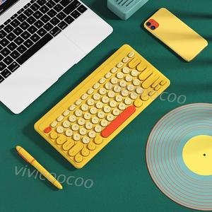 Jual Vivi Keyboard Gaming Wireless Mini Tombol Bulat Untuk Macbook ...