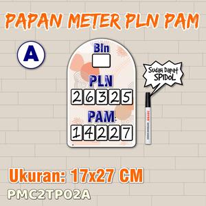Jual Papan Meter PAM PLN Listrik Unik bahan PVC gantung/tempel Pastel ...