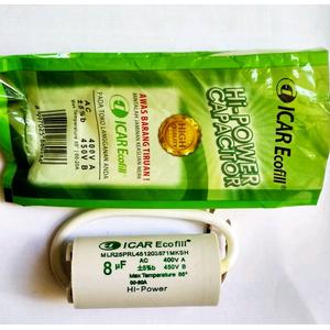 Jual CC - KAPASITOR ELCO 8UF 400V 450V ICAR ECOFILL AC UNTUK POMPA AIR - Jakarta Barat - crime ...