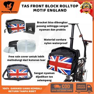 Jual [Fa] - Tas Front Block Sepeda Lipat Seli Rolltop Brompton ...