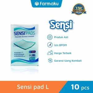 Promo Sensi Pad Ukuran L Isi 10 Pcs - Alas Popok Perlak Disposable ...