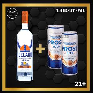 Jual Iceland Vodka Orange 700ml + 2 Kaleng Prost Beer 320ml - Jakarta ...