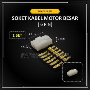 Jual Soket Kabel Motor 6 Pin BESAR - 1 SET Skun Kabel Socket Konektor ...