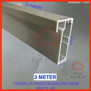Jual FRAME Aluminium PUTIH Kaca Lemari Kitchen Profil Lis Handle ...