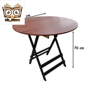 Jual Meja Bulat Lipat Diameter 100 cm Tinggi 70 cm Serbaguna Minimalis ...