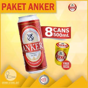 Jual Anker Bir - 8 Kaleng [500 mL] Free Automatic Bottle Opener ...