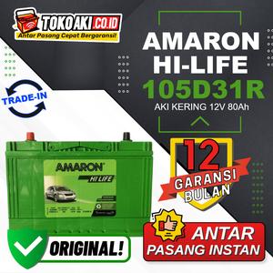 Jual AKI MOBIL MITSUBISHI PAJERO SPORT NX120-7L / 105D31L AMARON HI LIFE - Jakarta Barat ...