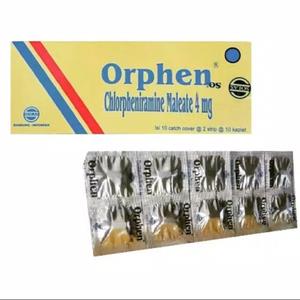 Jual Orphen chlorpheniramine maleate 4mg/ctm/perbox 200 tablet/alergi ...