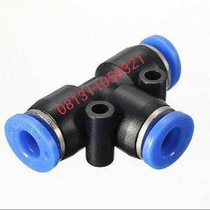 Jual FITTING PNEUMATIC MODEL T 12mm x 12mm x 12mm / fitting pneumatic T ...