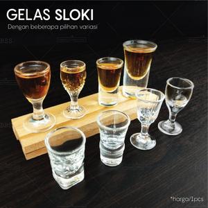 Jual Gelas Sloki Kaca Kecil One Shot Glass Minum Anggur Cantik Lucu ...