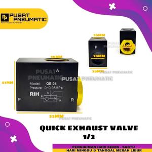 Jual QE 04 Pneumatic Quick Exhaust Valve Vent Valve Air Quick Exhaust ...