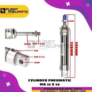 Jual MA 25x50 CYLINDER PNEUMATIC STAINLESS MA 25 X 50 - Jakarta Barat ...