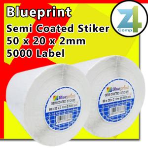 Jual Blueprint Semi Coated Stiker 50mm x 20mm x 2mm - 5000 Label - Kota ...