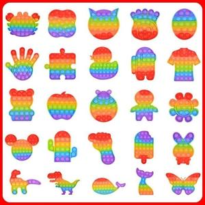 Promo New Fidget Push Pop It Mainan Anak - Mainan Popit Murah Rainbow ...