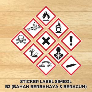 Jual Sticker Label Simbol B3 Stiker Bahan Berbahaya dan Beracun 15x15 ...