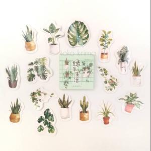 Jual Stiker Set Sticker Pack Box Mini Aesthetic Isi 45 pcs Tanaman Daun ...