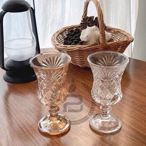 Jual Gelas Vintage Wine Cangkir Kaca Cafe Teh Susu Cawan Anggur Coffee ...