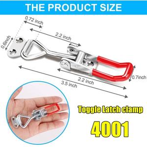 Jual Adjustable Toggle latch clamp 330Lb BT4001 klem togel pintu lemari ...