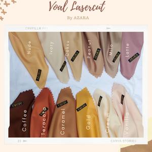 Jual Hijab Azara Scarf Oskara Laser Cut Jilbab Segiempat Voal Miracle ...