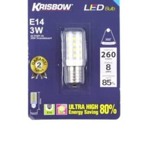 Jual Lampu Krisbow Bohlam Led E14 3w 6500k - Cool Daylight ORIGINAL ...