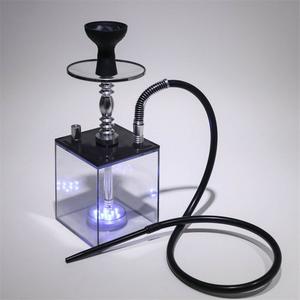 Jual JuaI Acrylic Shisha Hookah Pipe Set with LED Light Shisha Chicha ...