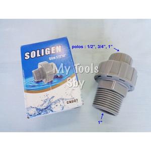 Jual Water Mur Drat Luar PVC 1 inchi x 1/2” / 3/4” / 1” Soligen 007 - 1 ...