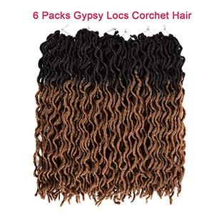 Promo 6 Packs Gypsy Locs Crochet Hair Pre Looped Goddess Locs Cicil 0% ...