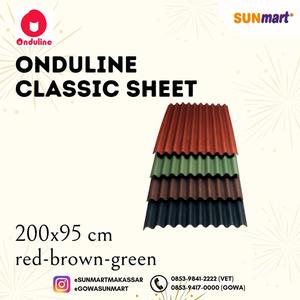 Jual Atap Bitumen Onduline Classic Red, Brown, Black Green Pasir - Red ...