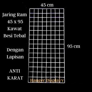 Jual GRID WALL RAM KAWAT BESI DINDING 95x45 CM / GANTUNGAN ACCESORIES ...