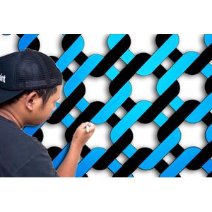 Promo mal/pola untuk mengecat motif 3D/ alat hiasan dekorasi dinding 3D ...