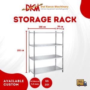 Jual Rak Dapur Stainless 4 Susun / Storage Rack 180 x 50 x 180 cm ...