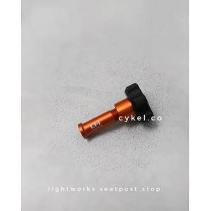 Jual lightworks carbon stop disc V2 orange seatpost stopper brompton ...