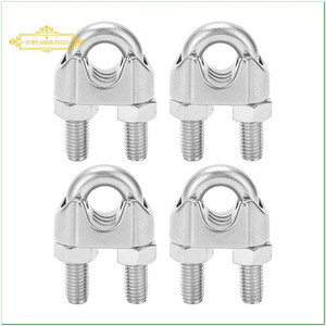 Jual Tool 4Pcs Wire Rope Clamp U Bolt Saddle Fastener M14 Heavy Duty ...