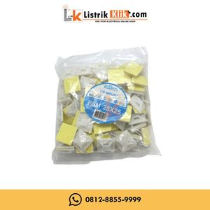 Jual FORT Kabel Tie Mount FSM-25 - Putih - 25x25 / Pengait Kabel ...