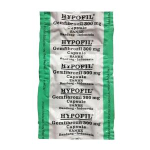 Jual HYPOFIL 300MG 1 STRIP ISI 10 TABLET / GEMFIBROZIL 300MG ...