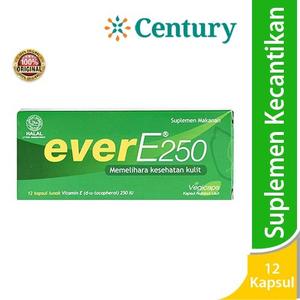 Jual EVER E 250 VEGICAPS STRIP ISI 12 KAPSUL / VITAMIN E / ANTI AGING ...