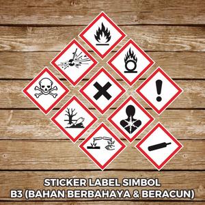 Jual Stiker Label Simbol B3 Sticker Bahan Berbahaya dan Beracun 20x20 ...