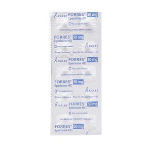 Jual FORRES 50MG 1 STRIP ISI 10 TABLET / EPERISONE HCL / OTOT / SENDI ...