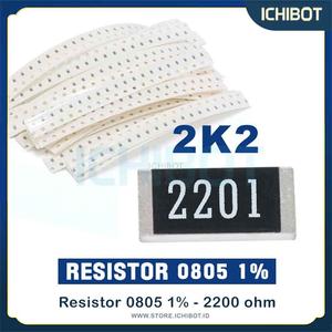 Jual Resistor 2K2 2200 2.200 Ohm 0805 Toleransi 1% SMD SMT (10Pcs ...